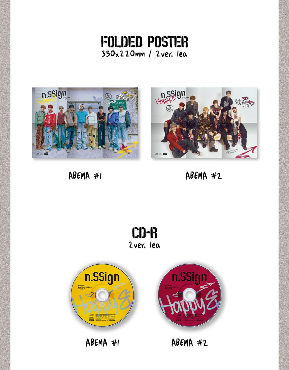 n.SSign - 2nd Mini Album Happy & [ABEMA ver.] – KPOP MARKET [Hanteo & Gaon Chart Family Store]