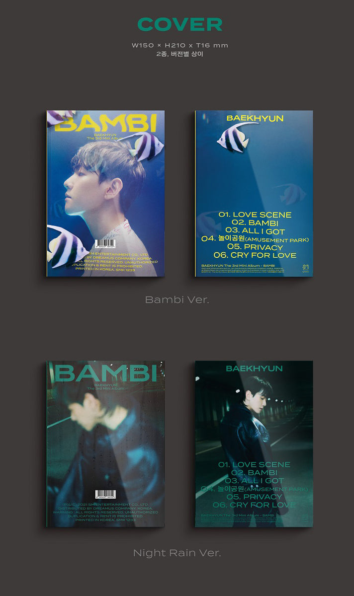 BAEKHYUN EXO - 3rd Mini Album Bambi Photobook Random version CD – KPOP MARKET