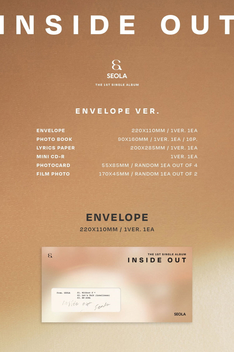 SEOLA WJSN - 1st Single Album INSIDE OUT [ENVELOPE VER.] – KPOP MARKET