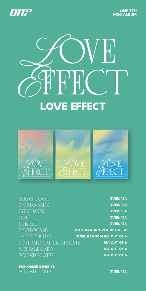 ONF - 7th Mini Album LOVE EFFECT CD+Pre-Order Benefit – KPOP MARKET