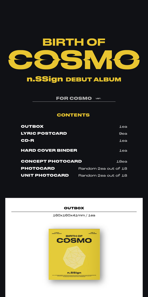 n.SSign - DEBUT ALBUM : BIRTH OF COSMO [FOR COSMO ver.] – KPOP MARKET