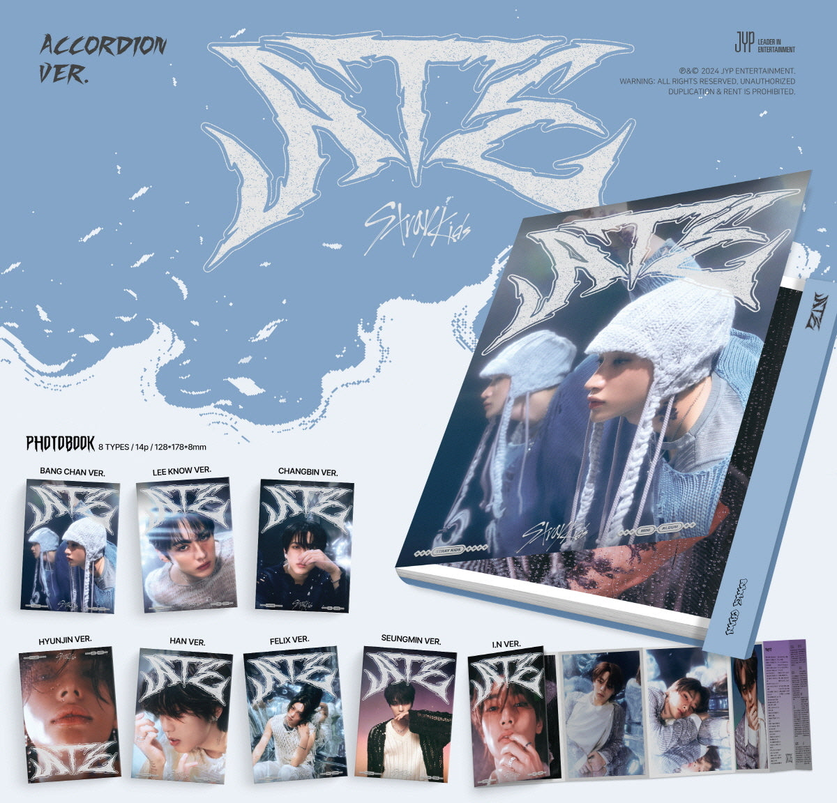 STRAY KIDS - 9th Mini Album ATE Accordion version CD+Pre-Order Gift ...