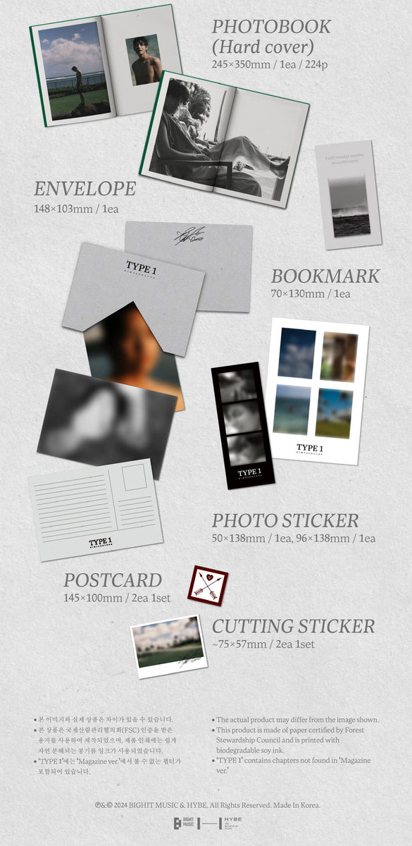 V - TYPE 1 Photobook + Pre-Order Gift – KPOP MARKET