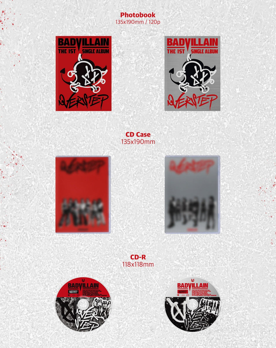 BADVILLAIN - 1st Single Album Overstep CD – KPOP MARKET