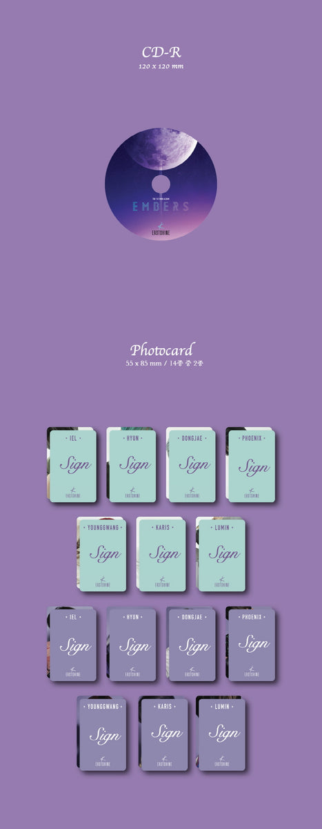 EASTSHINE - 1st Mini Album EMBERS CD – KPOP MARKET [Hanteo & Gaon Chart ...