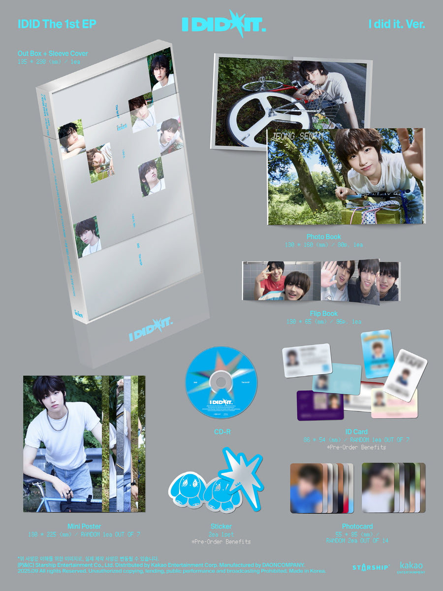 Idid - 1st Mini Album I Did It - I Did It version CD+Pre-Order Benefit ...