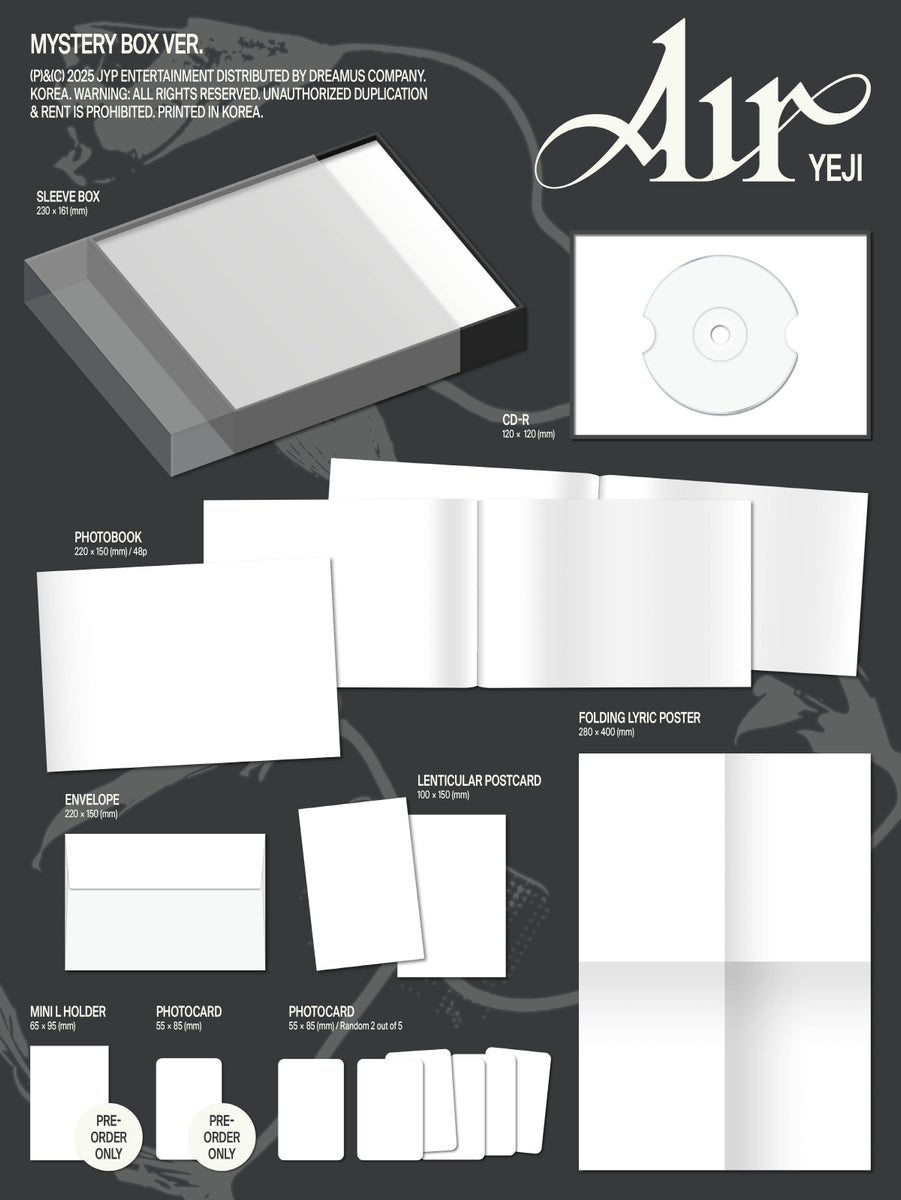 YEJI - Air [Mystery Box Ver.] Album+Pre-Order Gift – KPOP MARKET