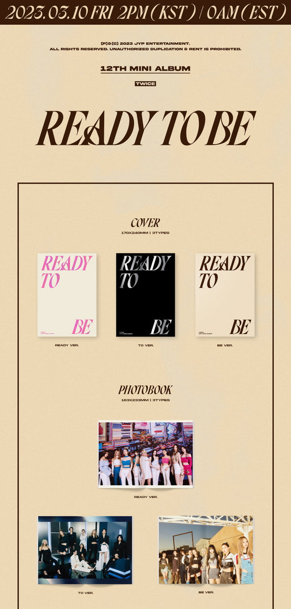 TWICE - READY TO BE 12th Mini Album+Pre-Order Benefit – KPOP MARKET
