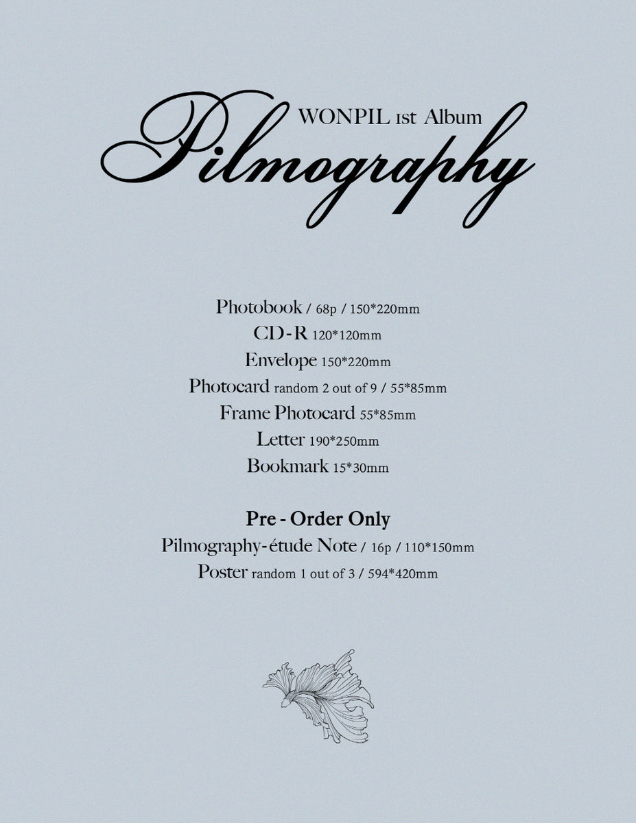 [SOUNDWAVE LUCKY DRAW] WONPIL DAY6 - Pilmography (Vol.1) Album+Pre-Ord ...