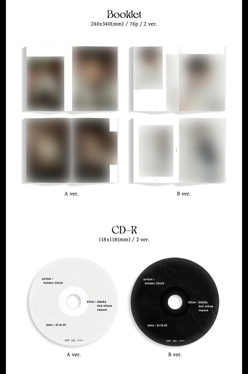 GOLDEN CHILD - DDARA (Vol.2 Repackage) Album+Extra Photocards Set ...