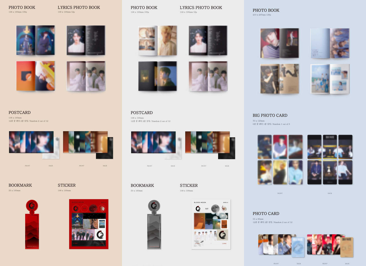 ONEUS - BLOOD MOON (6th Mini Album) Album+Extra Photocards Set – KPOP ...